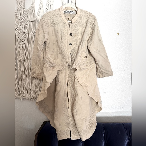 Magnolia Pearl | Jackets & Coats | Magnolia Pearl Beige Embroidered ...